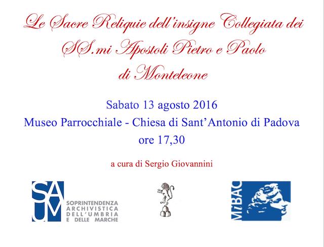 La Rimpatriata 2016. Al Museo Parrocchiale, le Sacre reliquie dell ... La Rimpatriata 2016. Al Museo Parrocchiale, le Sacre reliquie dell ...